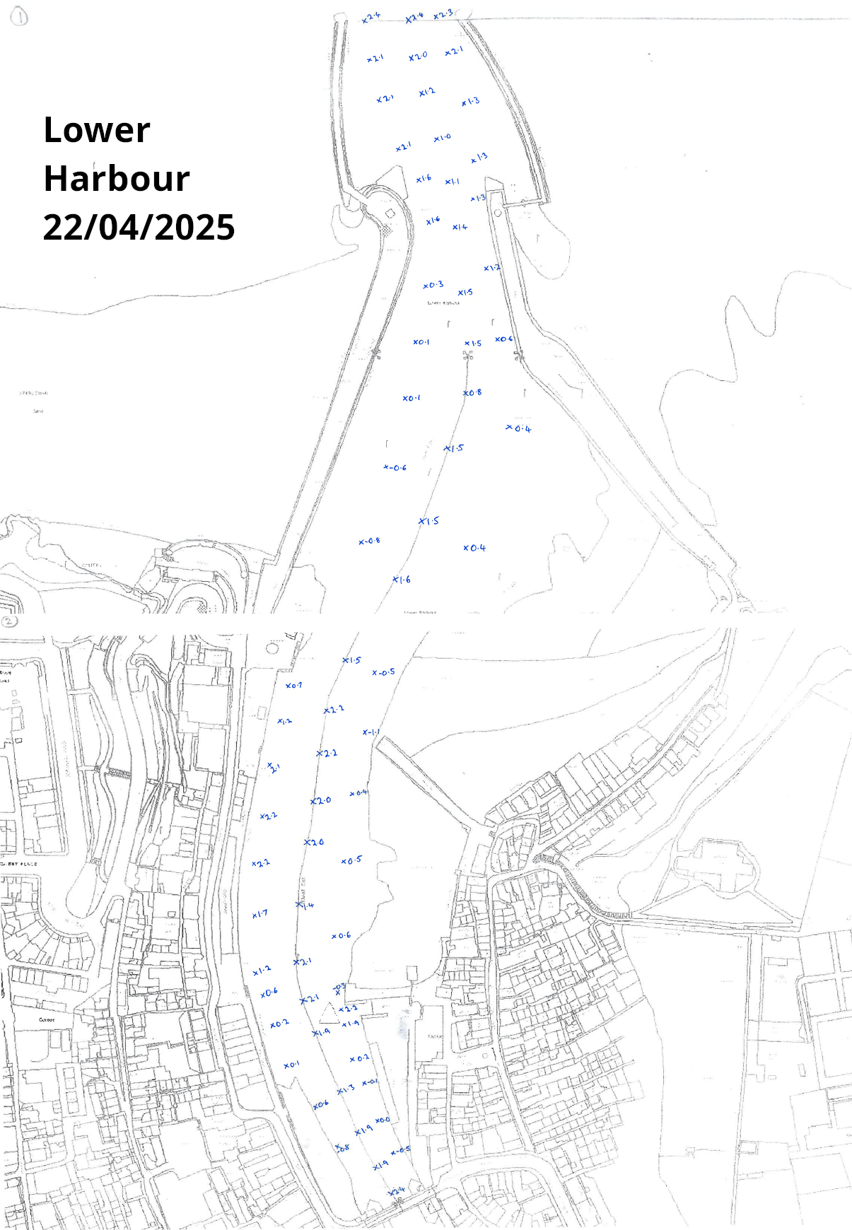 Whitby Harbour recent soundings (April 2025) – Whitby Community Network CIC